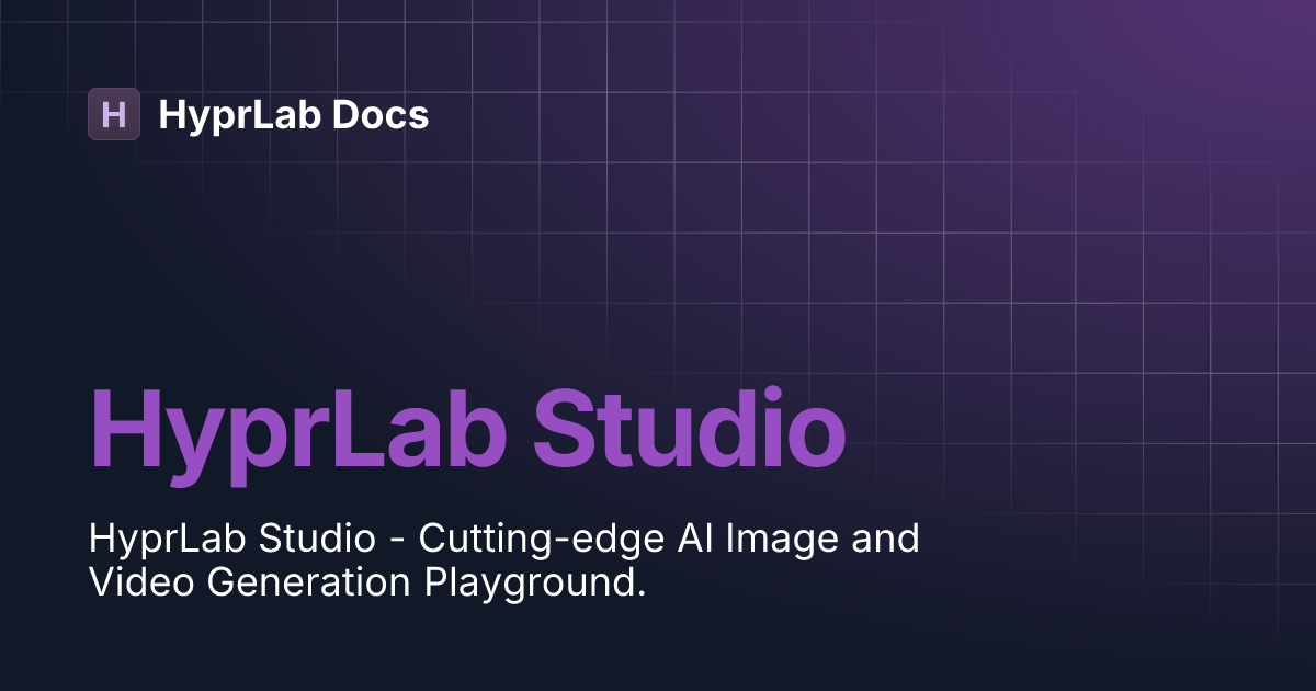 HyprLab Studio | HyprLab Docs